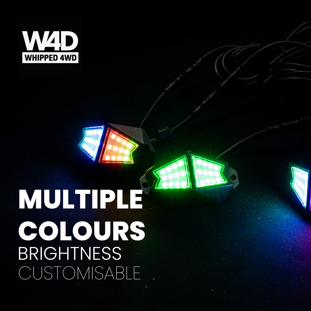 BRIGHT RGB ROCKLIGHTS 4 PACK – Whipped 4WD